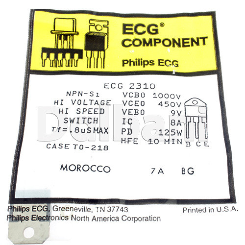 ECG2310 = NTE2310 Original New Philips Transistor ECG 2310 NTE 2310 | eBay