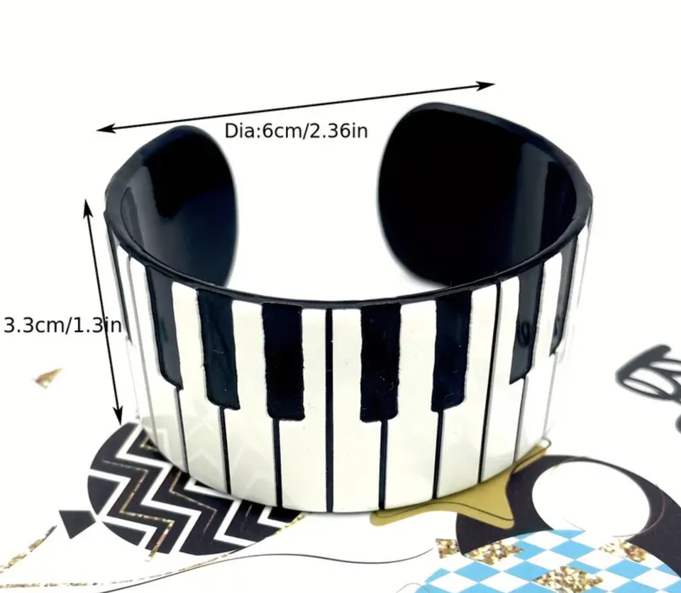 Piano Keyboard Bracelet - Acrylic - 6X3.3Cm | eBay