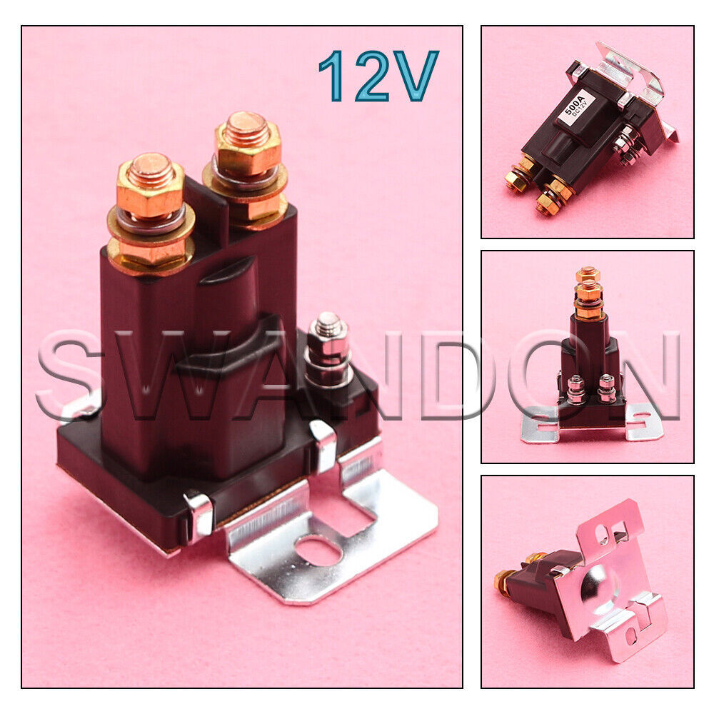 4 Pin Over 500A AMP DC 12V Relay On/Off Car Auto Power Switch Contactor ...