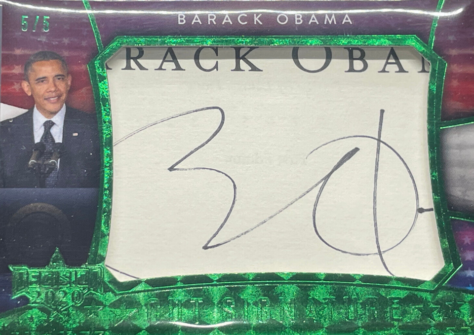 Barack Obama 2020 Decision Auto Signed Rookie Card Green 5/5 (RC ...