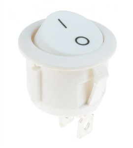 Round White On-Off Caravan Camper Motorhome Rocker Switch SPST ...