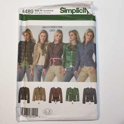 Simplicity 4489 Size 12-20 Misses' Jackets | eBay