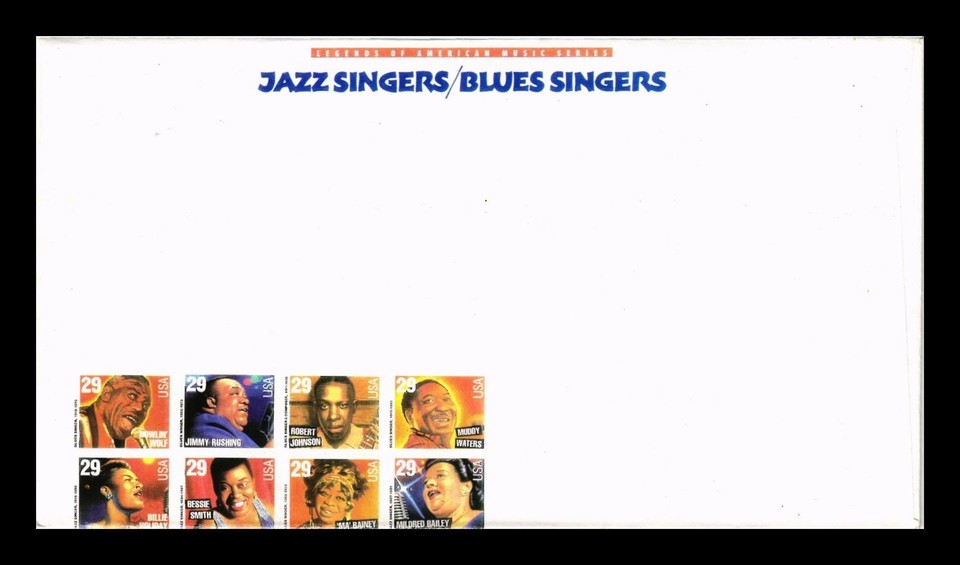 US COVER JAZZ SINGERS LEGENDS OF MUSIC FIRST DAY ISSUE COMBO HAND MADE ...
