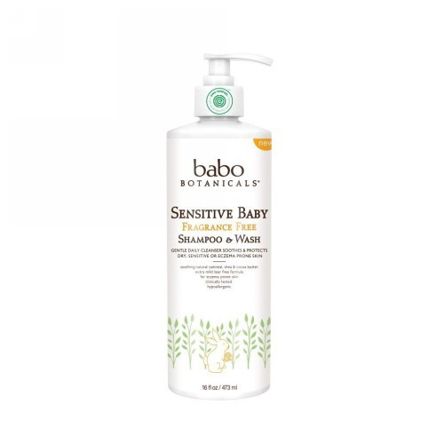 Sensitive Baby Shampoo & Wash Fragrance Free, 16 Oz By Babo Botanicals ...