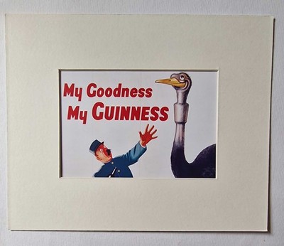 GUINNESS 'My Goodness, My Guinness' (Ostrich) 1936 Gilroy Advert ...