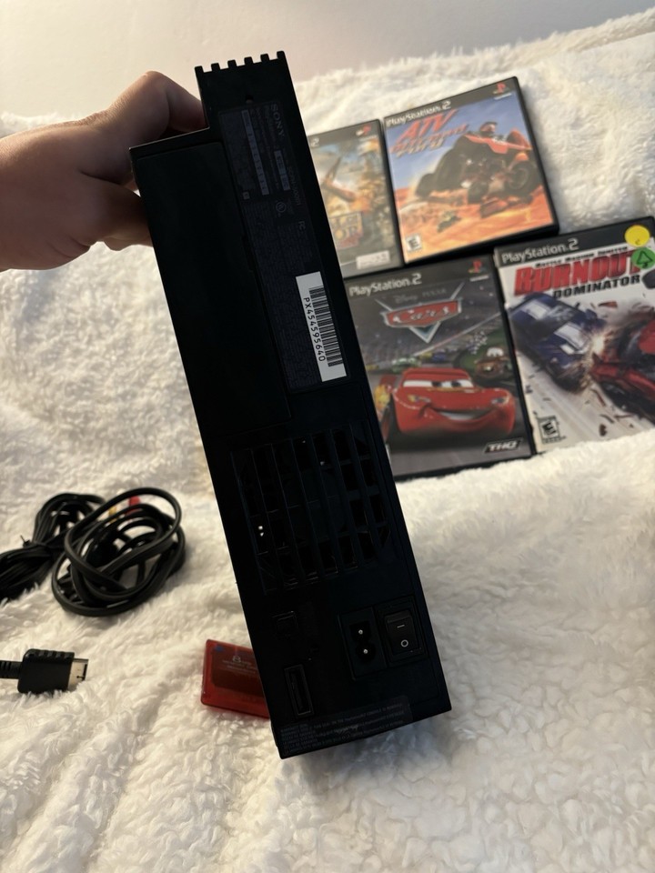 ps2 fat console bundle Tested And Working With 5 PlayStation 2 Games ...