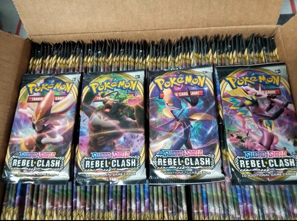 Lot Of 10 Pokemon TCG Rebel Clash Booster Packs Unweighed Factory ...