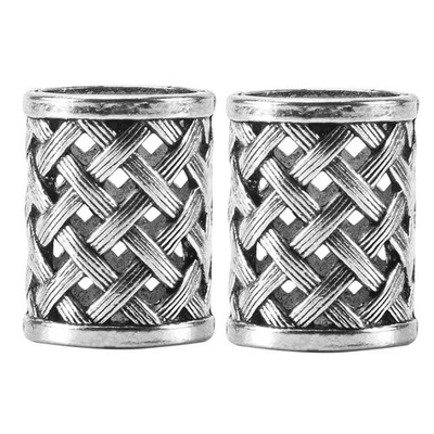 Vintage Antique Bronze Hair Braid Beard Dreadlock Beads Rings Tube ...