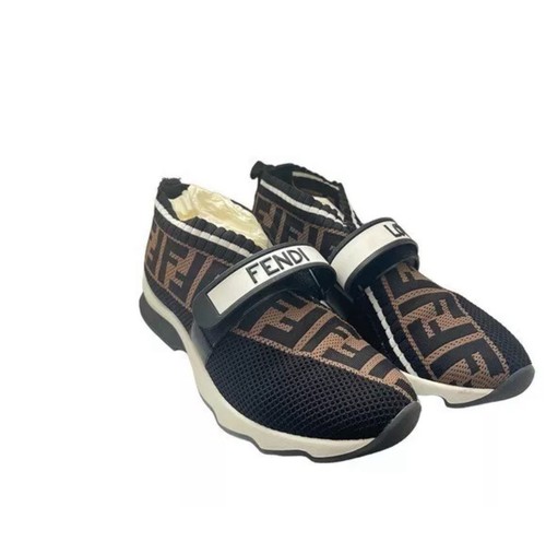 Fendi Rockoko Sock Sneakers FF Monogram Knit US 11 EU 42 – Women – Pre ...