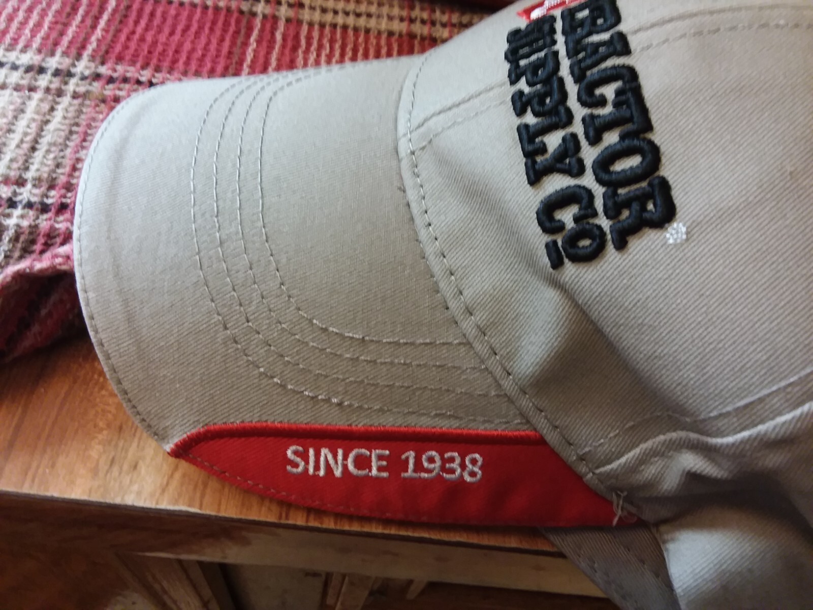 NWOT VINTAGE TSC Tractor Supply Co Since 1938 hat cap tan red buckle ...
