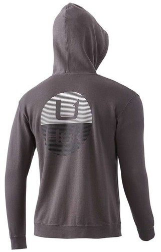 Huk Performance Fishing Men's Horizon Lines Hoodie Sweatshirt - Iron ...