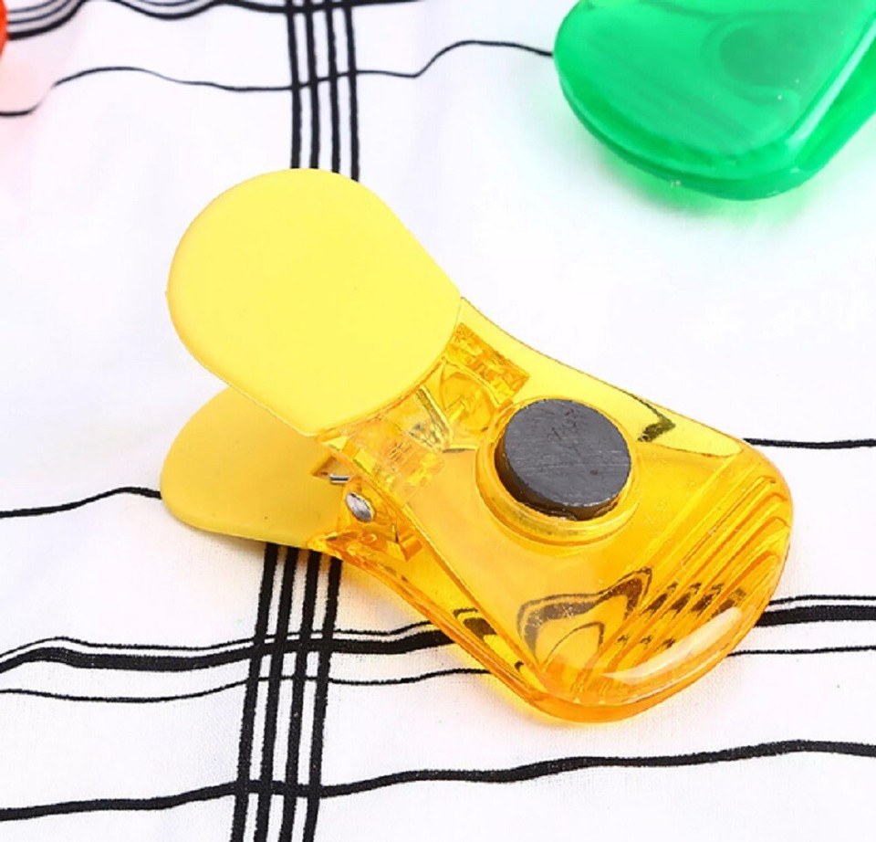 6-Pack Magnetic Chip Bag Clips – Snack Seal Clamps w/ Fridge Magnet ...