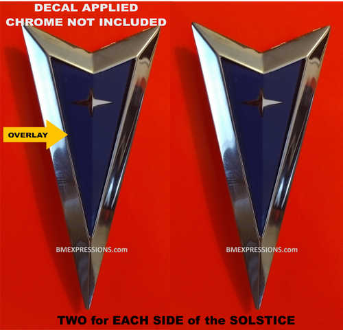 Pontiac Solstice 2006-2009 SIDE Emblems Logo OVERLAYS Vinyl Decal Pick ...