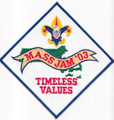 2003 MASS JAM Massachusetts 6" Jacket Patch Boy Scouts of America BSA ...