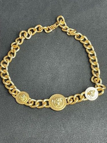 Versace Medusa Head Logo 3 Motif Designed Curb Chain Necklace | eBay