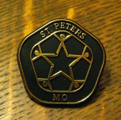 St Peters MO Lapel Pin - Vintage Missouri City USA Saint Charles County ...