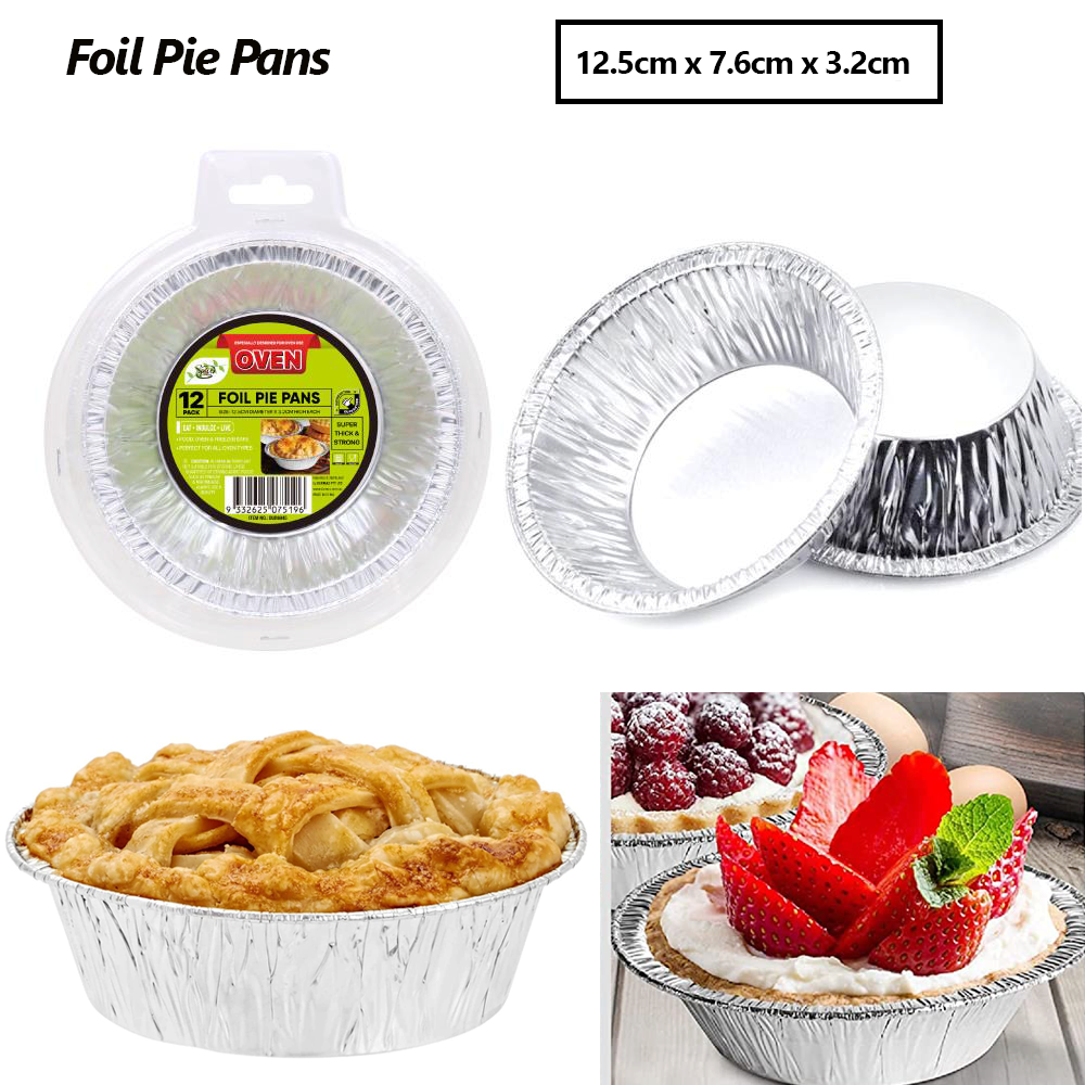 Aluminium Round Foil Tray Party Oven Pie Cake Tarts Baking Pan Mould ...