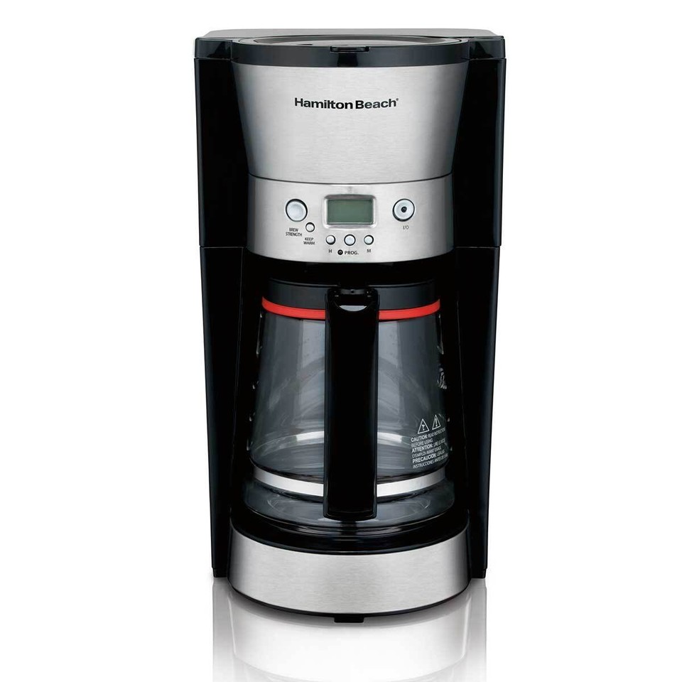 Hamilton Beach 12 Cup Programmable Timer Coffee Maker Machine (Open Box ...
