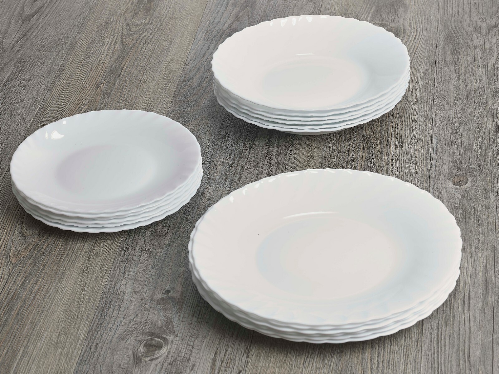 Bormioli Rocco Prima Dinner table Set Opal Glass Tableware Dining Plate ...