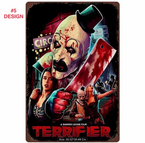 TERRIFIER ART THE CLOWN #5 HORROR MOVIE WALL ART IRON Metal Sign ...