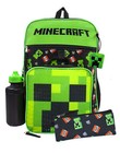 Minecraft Back pack set 5 Piece Creeper & Tnt Graphics 5 Piece Backpack ...