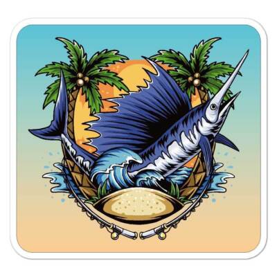 Sail Fish Marlin Fishing Sticker Decal | eBay