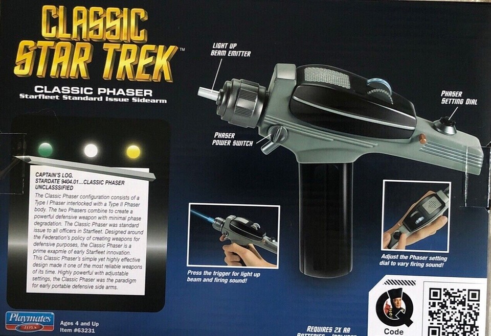 Star Trek Phaser Classic Original Series Sidearm Brand New in Box ...