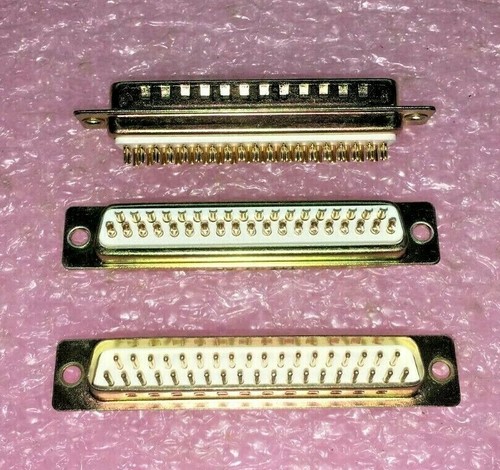 (3 PIECE LOT) DC-37P, DC37P, ITT CANNON, CONN D-SUB PLUG 37POS PNL MNT ...