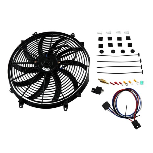 Universal 16" 16inch 12V 120W Electric Radiator Cooling Fan+Mount Kit ...