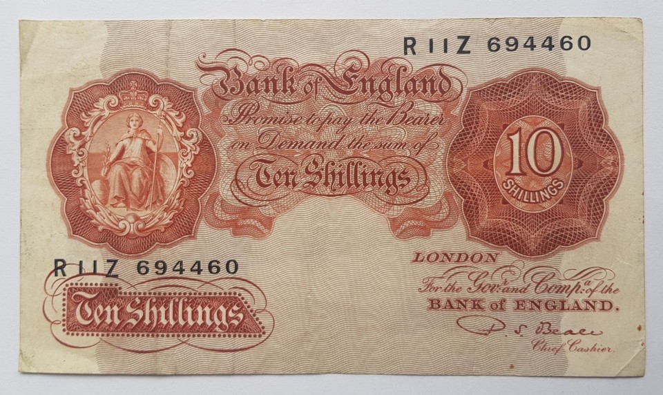 OLD BRITISH BANK NOTES 10 SHILLINGS ONE POUND £1 FIVE POUNDS £5 CHOOSE ...