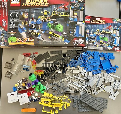 Lego Super Heroes Hulk Lab Smash - 100% COMPLETE minifigs/box ...