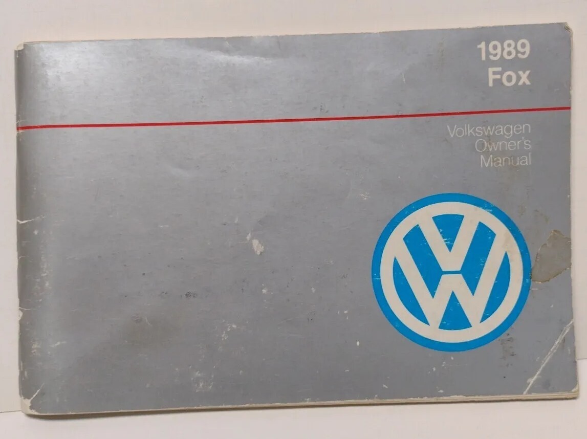 1989 Volkswagen Fox Owners Manual User Guide Reference Operator Book ...