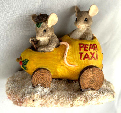 Charming Tails 3X4" Pear Taxi Mouse Figurine Silvestri Dean Griff Mice ...