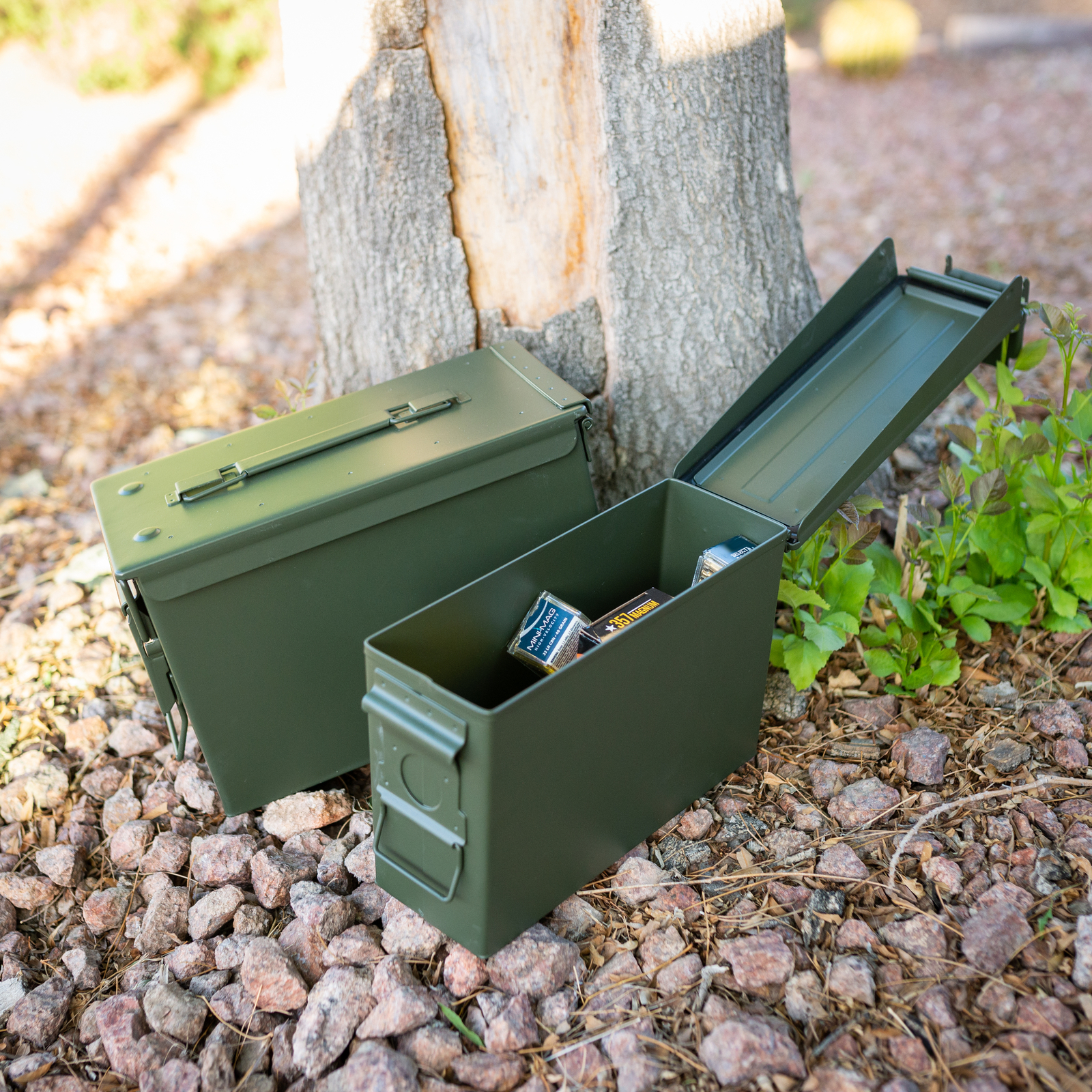 Redneck Convent Metal Ammo Storage Box 4pk - .50 Cal Green Locking ...