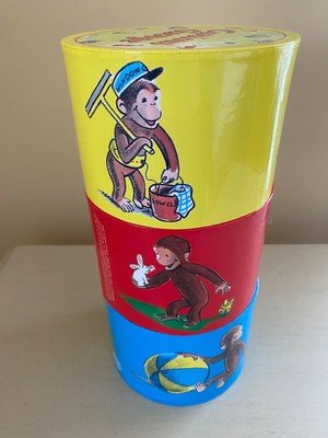 Curious George Candy Stacking Boxes 3 Tier Spinning Twisting Unique ...