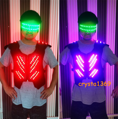 Colored Light Luminous Led Armor Costume Cos Stage Performance Vest ...