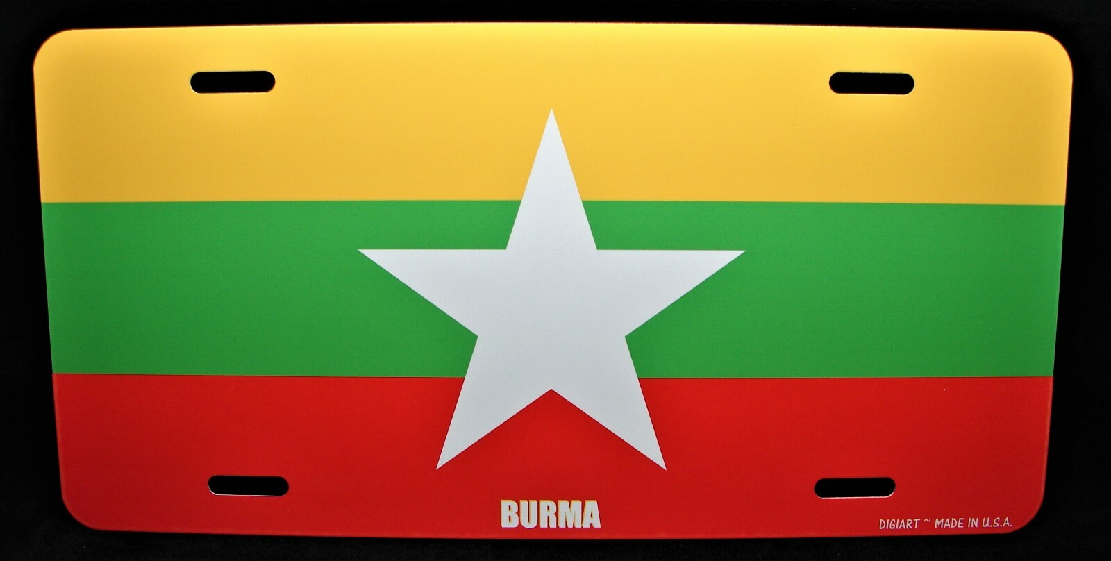 BURMA MYANMAR FLAG METAL CAR NOVELTY LICENSE PLATE AUTO TAG | eBay