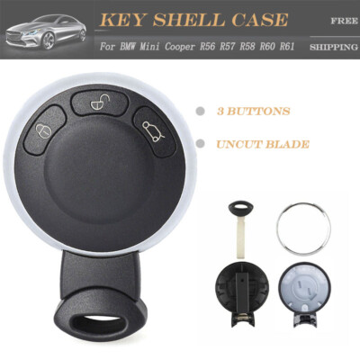 Smart Remote Key Shell Case FOB 3Button Fits BMW Mini Cooper R56 R57 ...