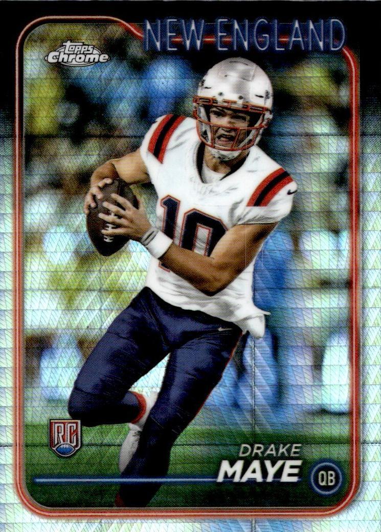 2024 Topps Chrome - Rookies Drake Maye #203 Prism Refractor (RC) for ...