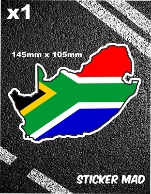 SOUTH AFRICA COUNTRY Outline Car Bumper Sticker Ipad Springboks ...