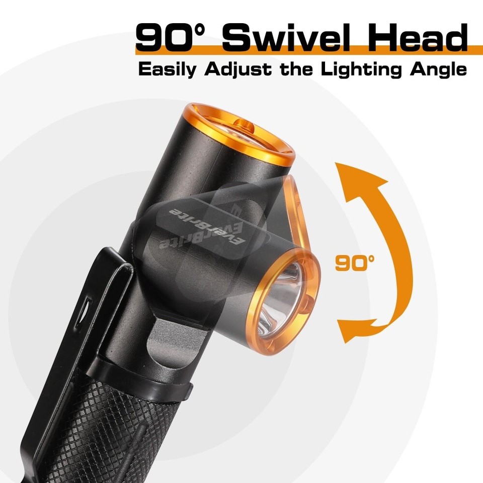 EverBrite 600 Lumens Rechargeable Tactical Flashlight Pocket Pen Light ...