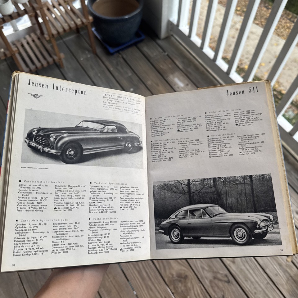 Vintage Auto 1955 Book, Photos, Technical Specs, German, French ...