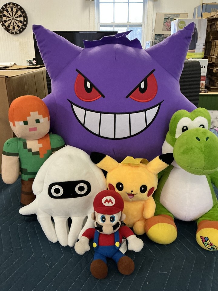 Pokemon/Minecraft/Mario Plush Stuffed Animal Lot! Yoshi Alex Pikachu ...