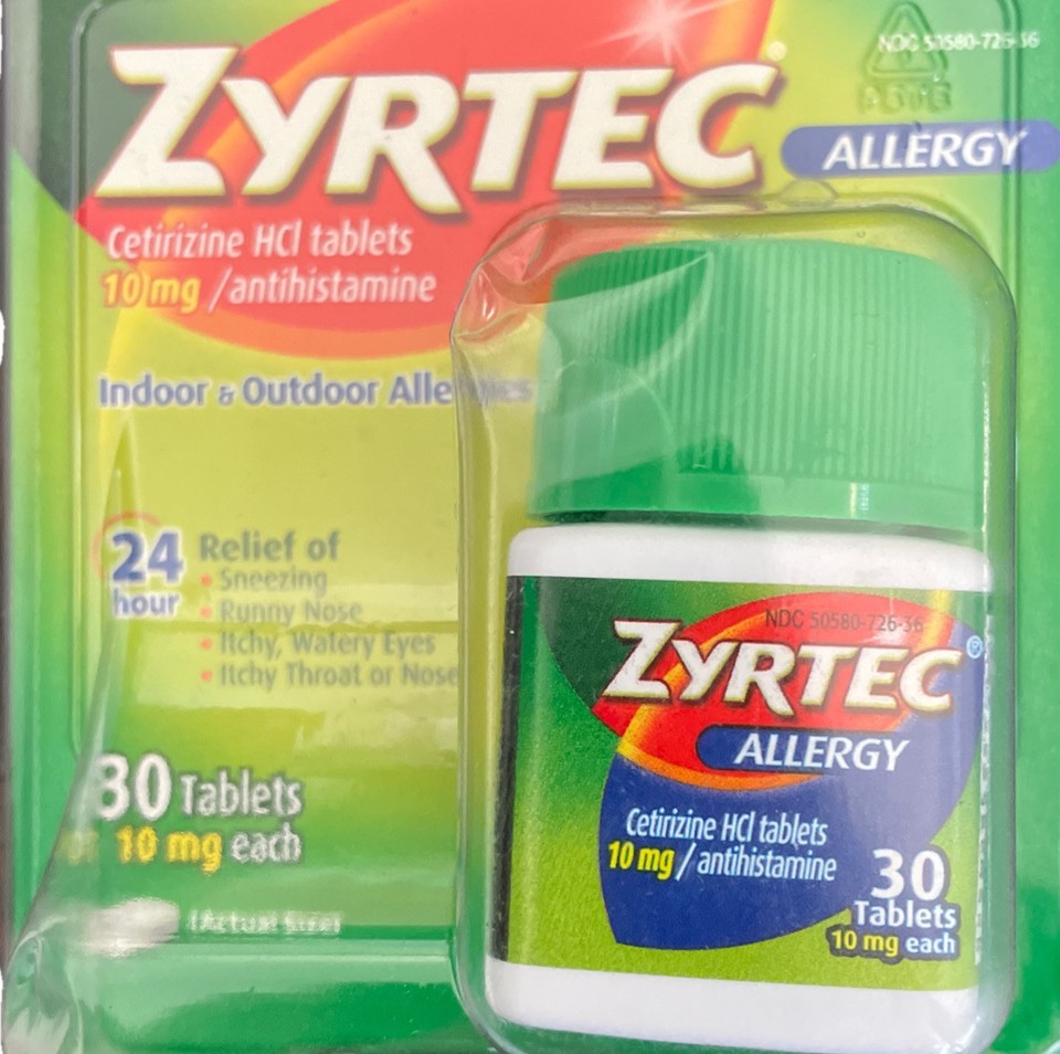 Zyrtec Allergy Relief 10mg Tablet - 30 Count 312547204361 | eBay