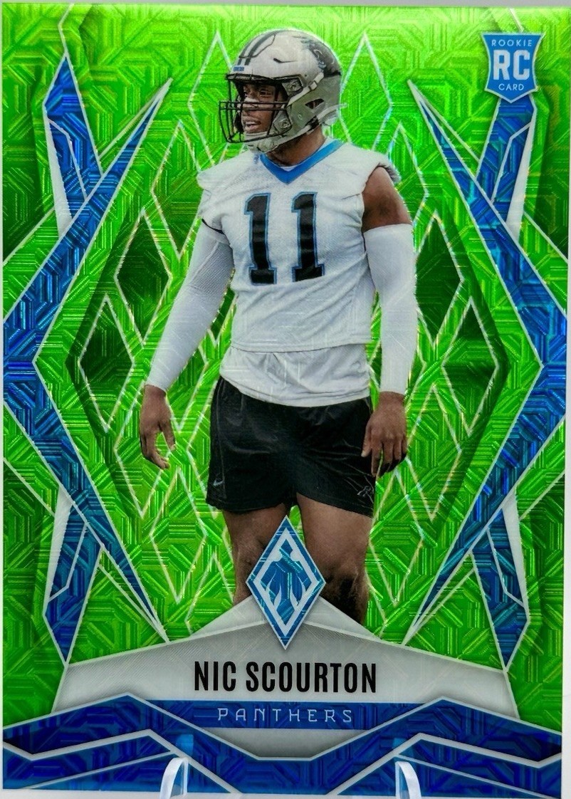 2025 Panini Phoenix - Rookies Nic Scourton #231 Lime Green Mojo /75 (RC ...