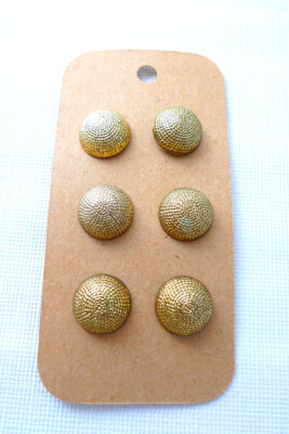 6 Textured Metal-Look Acrylic DOME BUTTONS Gold Tone Shank End 5/8" | eBay