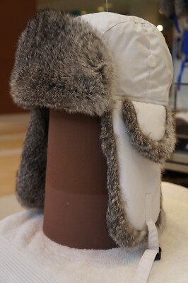 Alaskan Trail Genuine Rabbit Fur Bomber Aviator Trapper Hat (White) | eBay