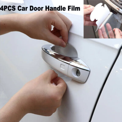 4pcs Invisible Car Door Handle Protective Film Scratches Protector ...