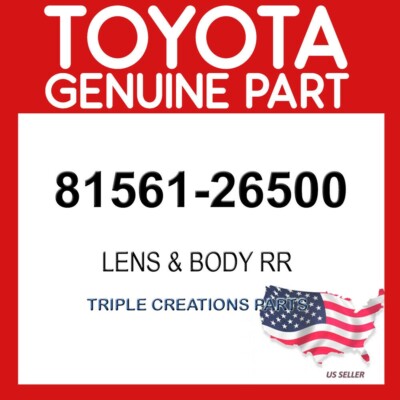 Toyota Genuine 8156126500 Lens & Body Rr 81561-26500 OEM | eBay