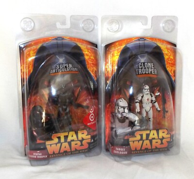 Star Wars CLONE & UTAPAU SHADOW TROOPER 2005 Target 2 Figure Revenge of ...